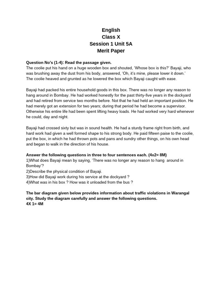 English Session 1 5A Merit Paper | PDF | Gravity