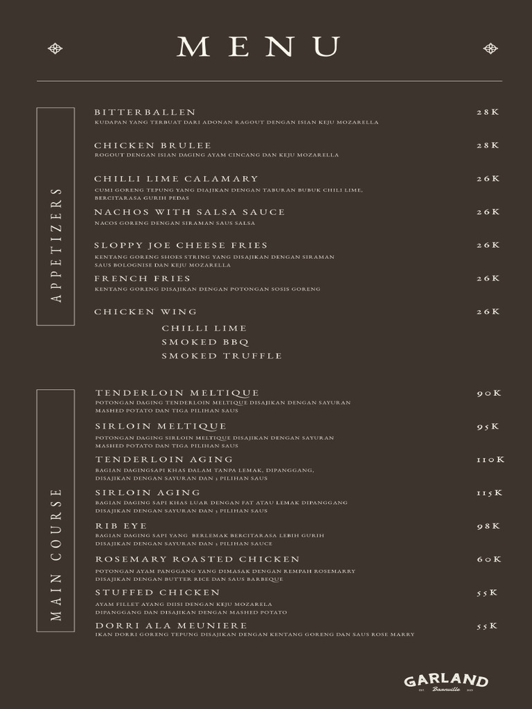 Menu Garland | PDF