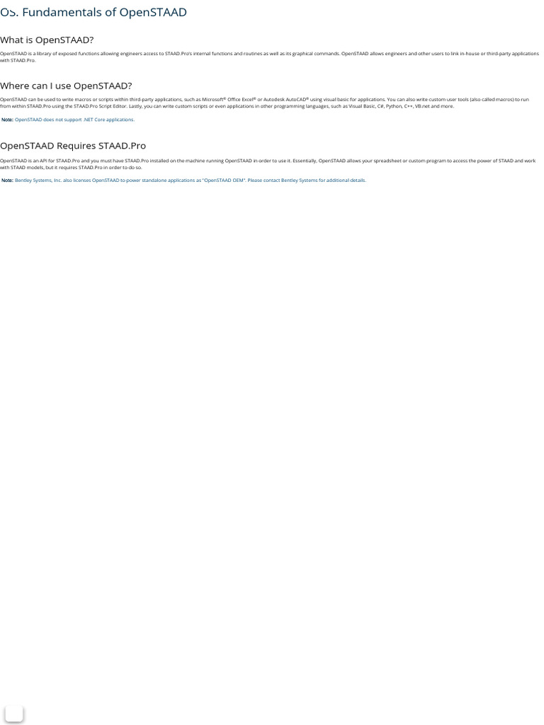 OS. Fundamentals of OpenSTAAD | PDF | Computers
