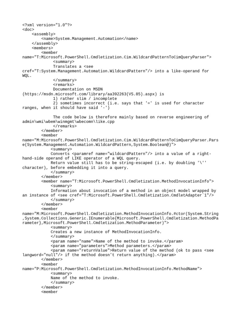 System - Management.automation 4 | PDF | Method (Computer Programming) | Parameter (Computer ...