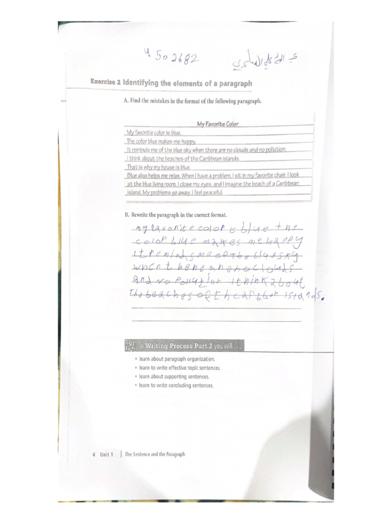 Exercise 2 Identifying The Elements of A Paragraph | PDF