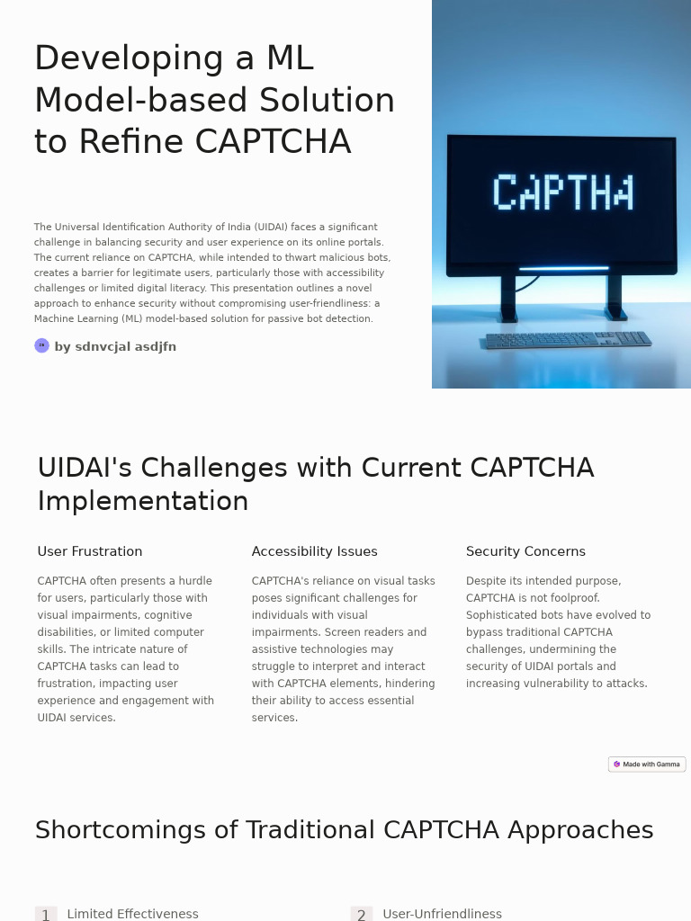 Developing A ML Model Based Solution To Refine CAPTCHA | PDF | Machine Learning | Internet Bot