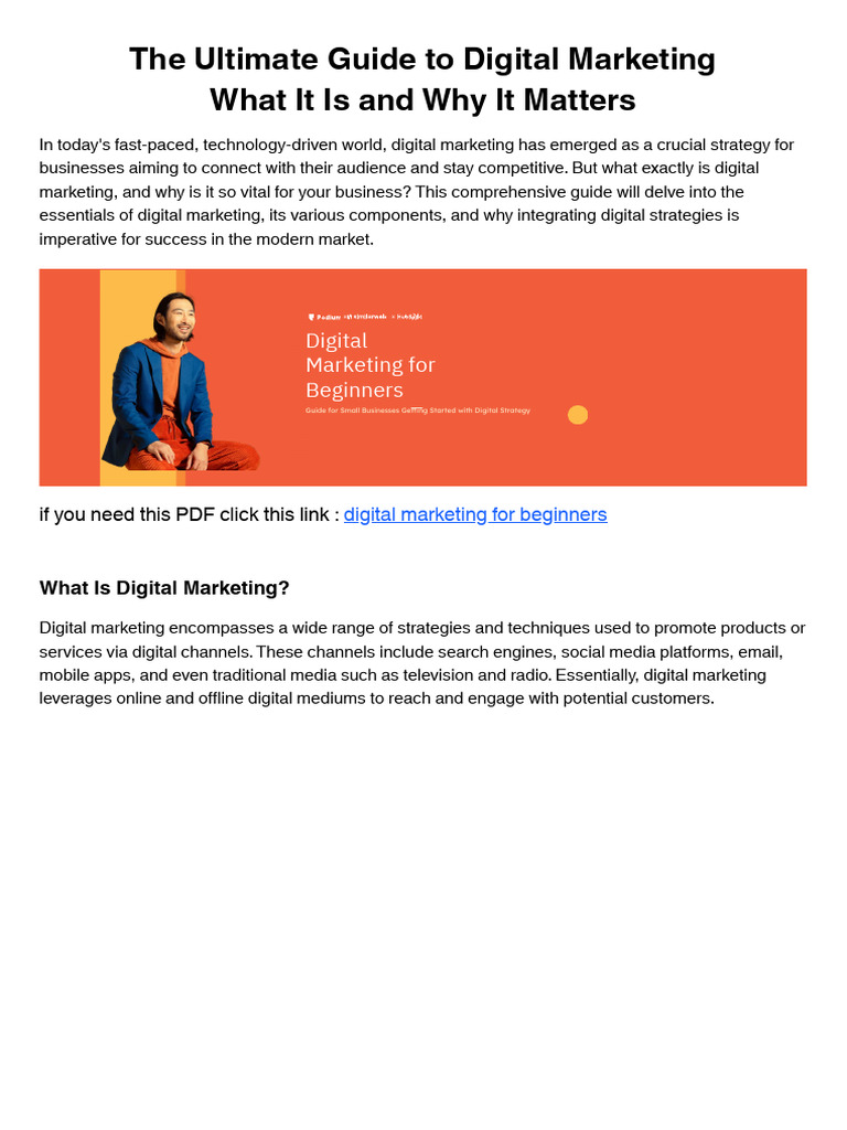 Digital Marketing Intro Part 1 | PDF | Digital Marketing | Search ...