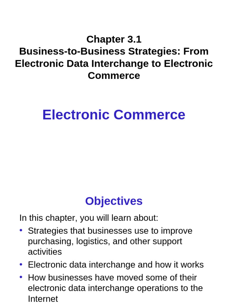 Chapter 3 EDI | PDF | Electronic Data Interchange | Supply Chain