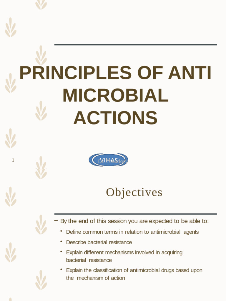 02 Principles of Antimicrobials | PDF | Antimicrobial Resistance | Antimicrobial