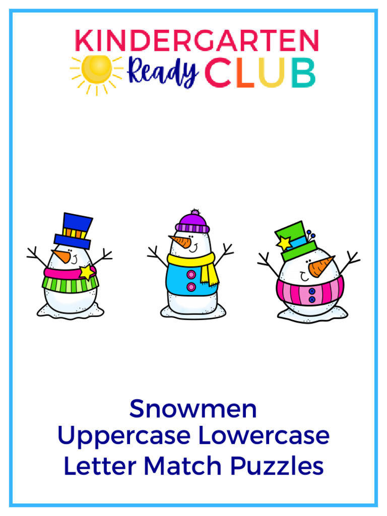 Survey Gift - Snowmen Letter Tracing Cards | PDF