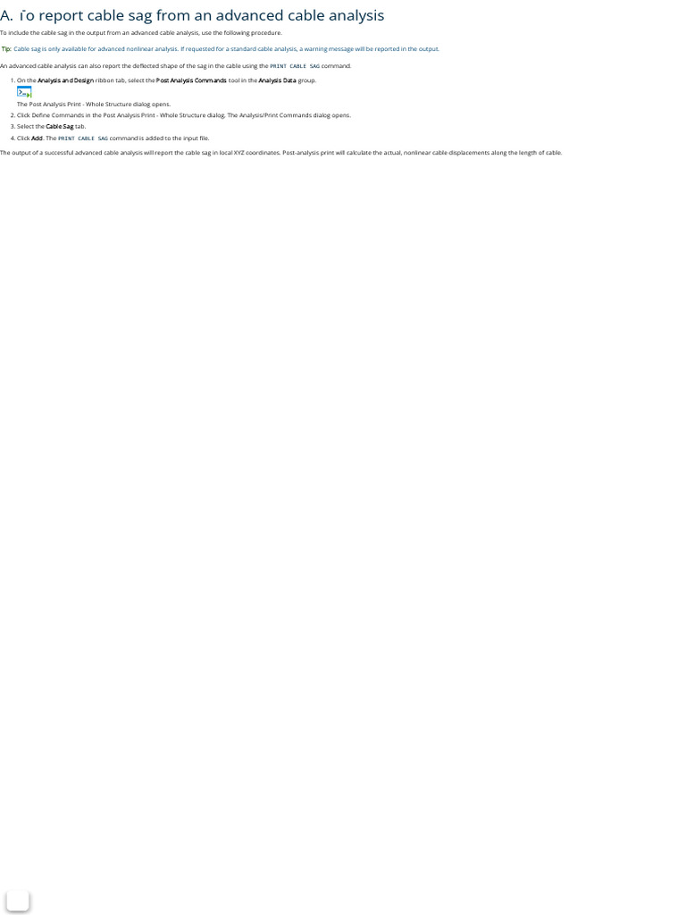 Report Cable Sag in Advanced Analysis | PDF | Computers