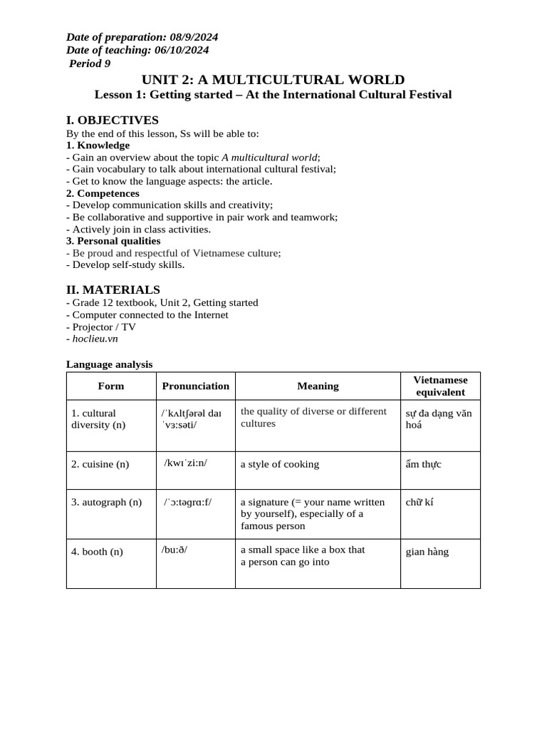 Unit 2 | PDF | Plural | Noun