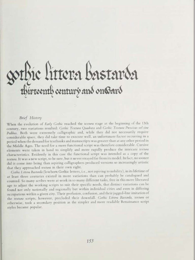 MEDEIVAL CALLIGRAPHY-Gothic Littera Bastarda | PDF