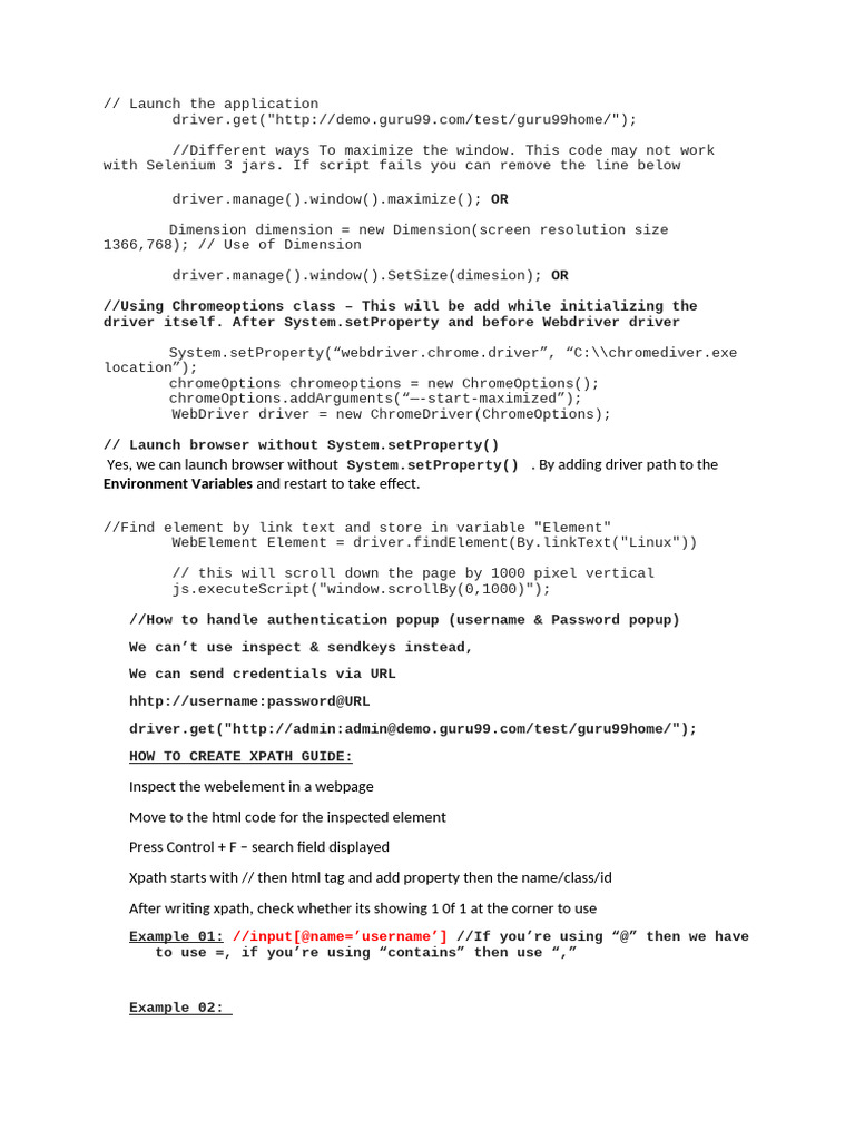 Selenim Interview Questions Autorecovered Pdf Method Computer Programming Class 