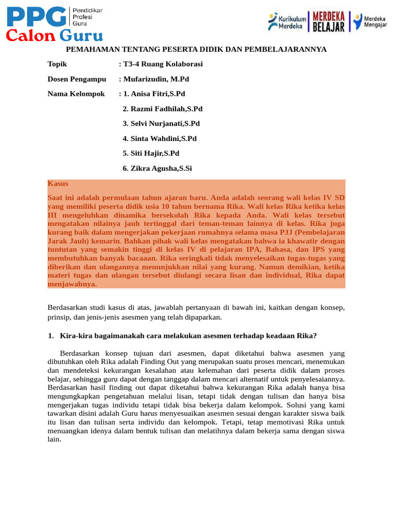 T3-4 Ruang Kolaborasi PPDP | PDF | Kesehatan Holistik | Sains & Matematika