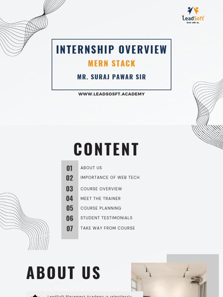 Mern Stack Internship Overview | PDF | Web Development | Software ...