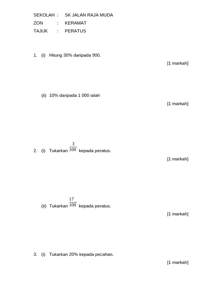 SK Jalan Raja Muda Peratus K2 | PDF