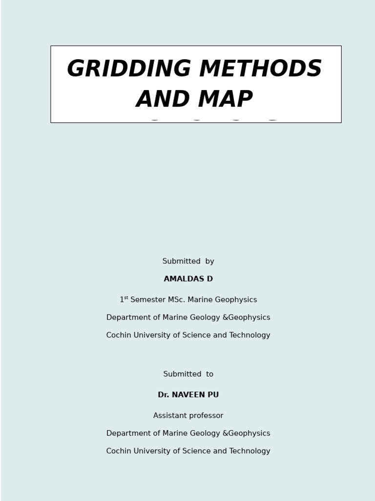 Gridding and Map Projection | PDF | Interpolation | Cartography