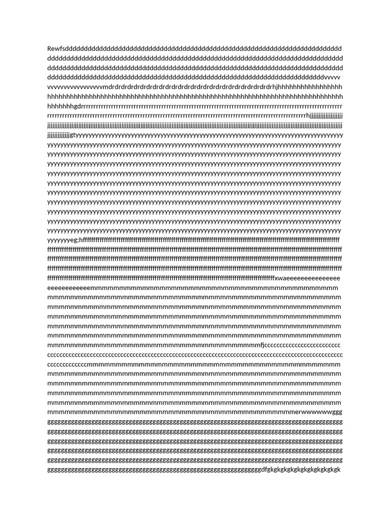 Nonsensical Text Document | PDF