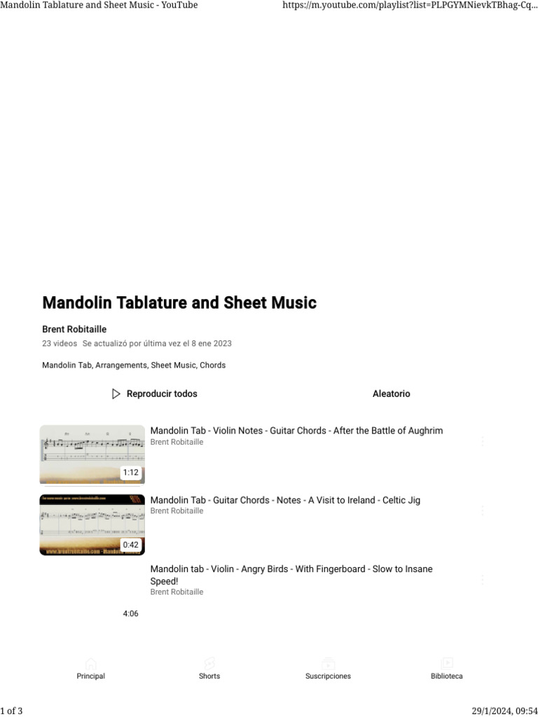 Mandolin Tabs and Sheet Music Collection | PDF | Sheet Music | String ...