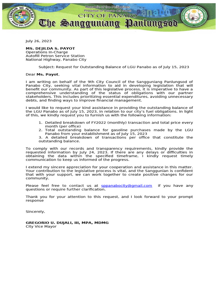 Letter To Gasoline Owner | PDF | Business | Finance & Money Management