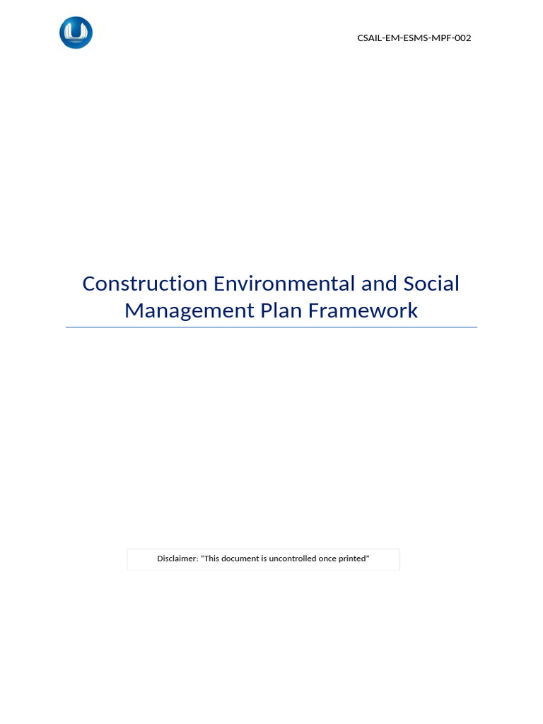 Construction Environmental Management Plan | PDF | Environmental ...