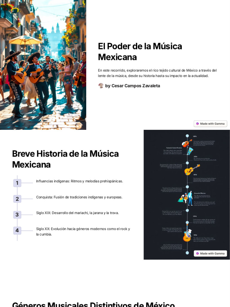 Música Mexicana: Historia y Géneros | PDF