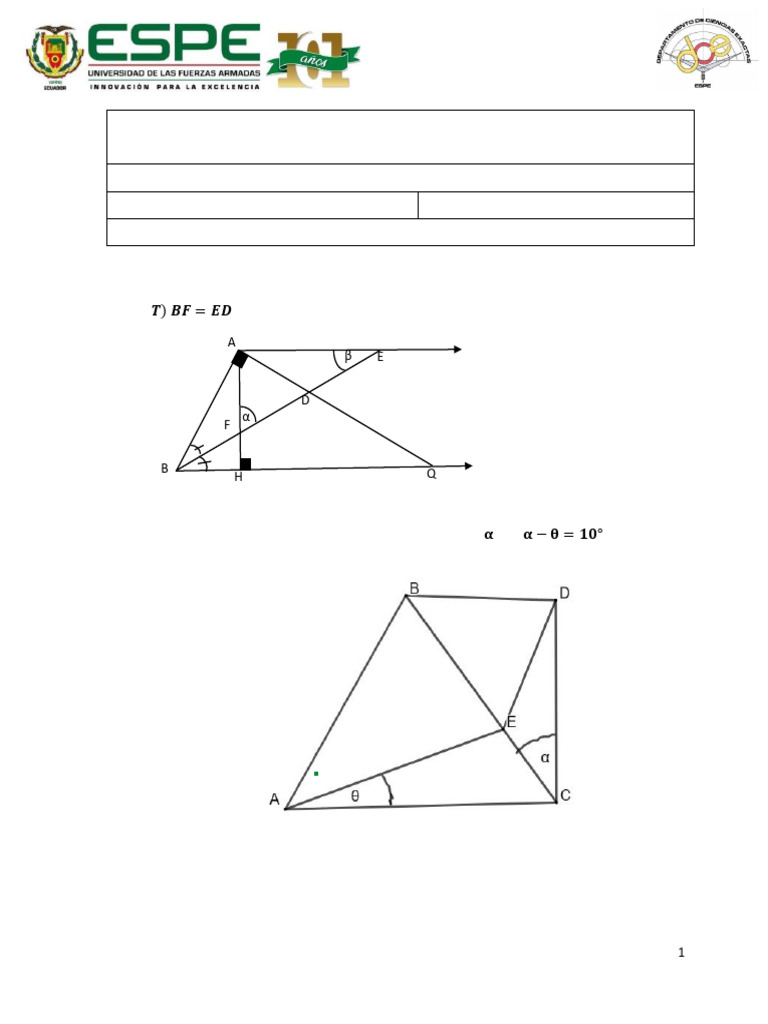 Deber 2 - Congruencia y Semejanza | PDF