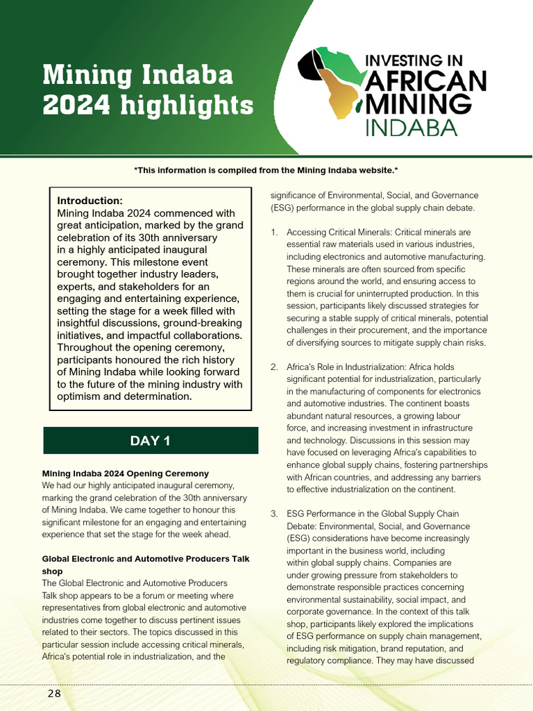 Mining Indaba | PDF | Mining | Ore