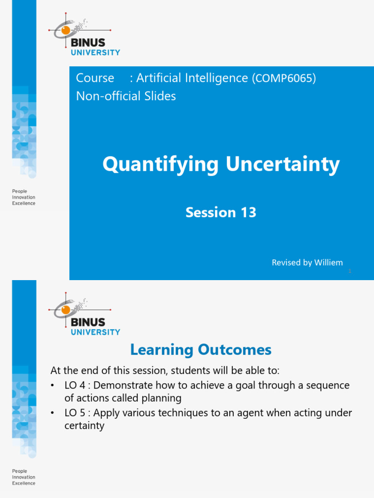 Pert13 - Quantifying Uncertainty | PDF | Uncertainty | Probability