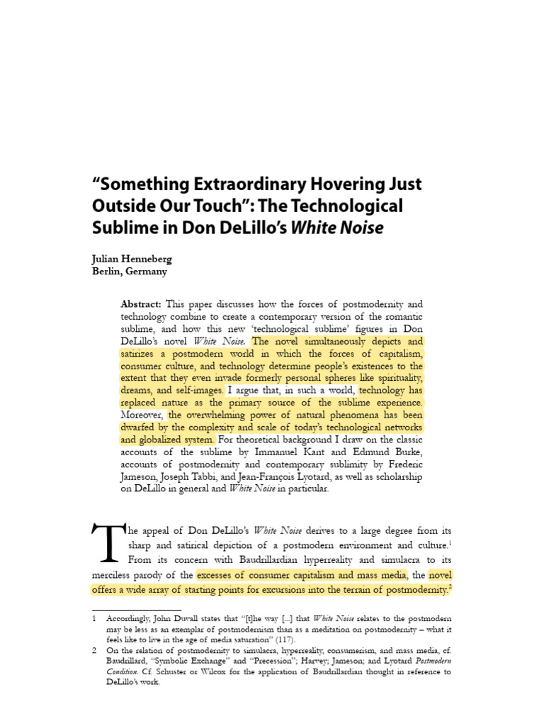 Technological Sublime | PDF