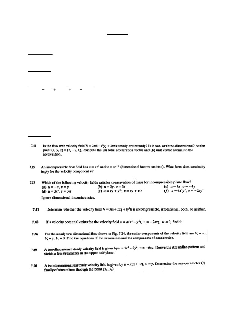 MEF209-FluidKinematics Chapter3 SolvedTutorials 1 | PDF | Teaching Methods & Materials | Science ...