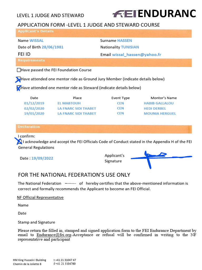 Level1 Judge and Steward Form | PDF | Law