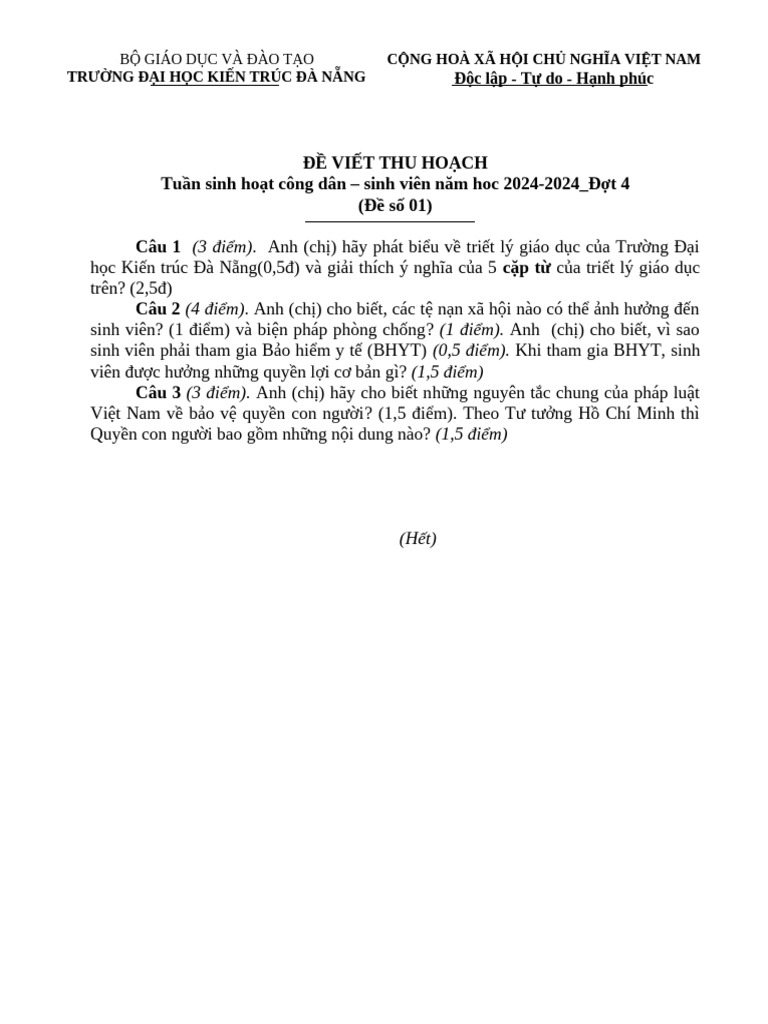 DOT 4 DE THU HOACH1 2 24 25 KHOA 2022 VA K2021 5 N m PDF