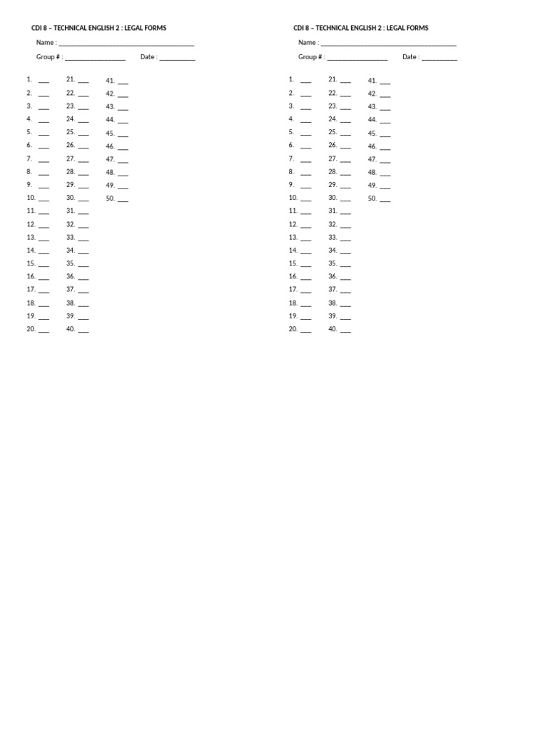 Midterm Answer Sheet | PDF