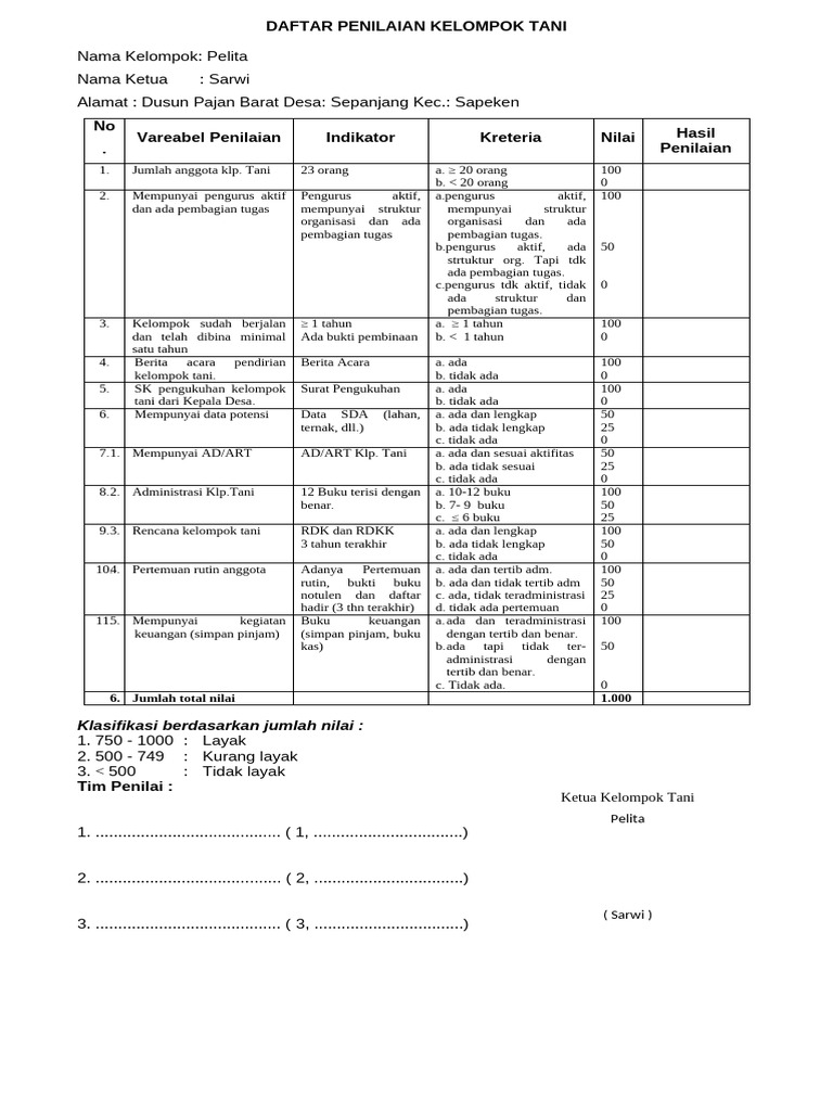 Form Verifikasi KLP Ternew-1 | PDF