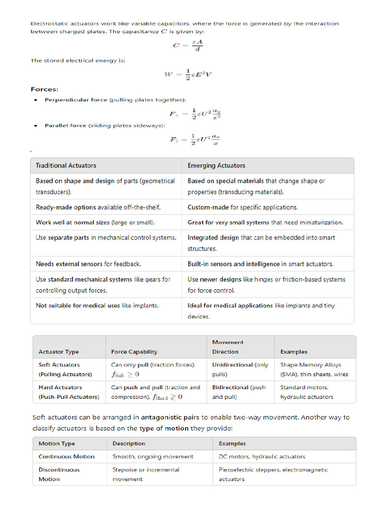 revision of unit 1 | PDF | Actuator | Applied And Interdisciplinary Physics