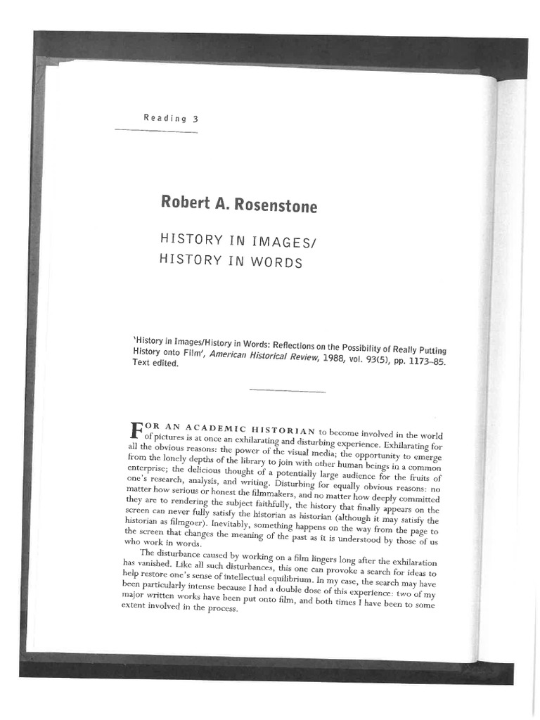 History in Images History in Words Refle | PDF
