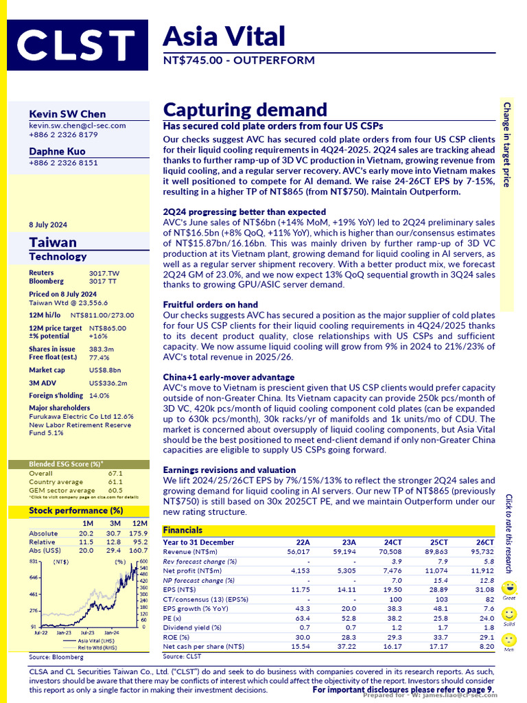 Asia Vital - O PF (Capturing Demand) 20240708 | PDF | Equity (Finance ...