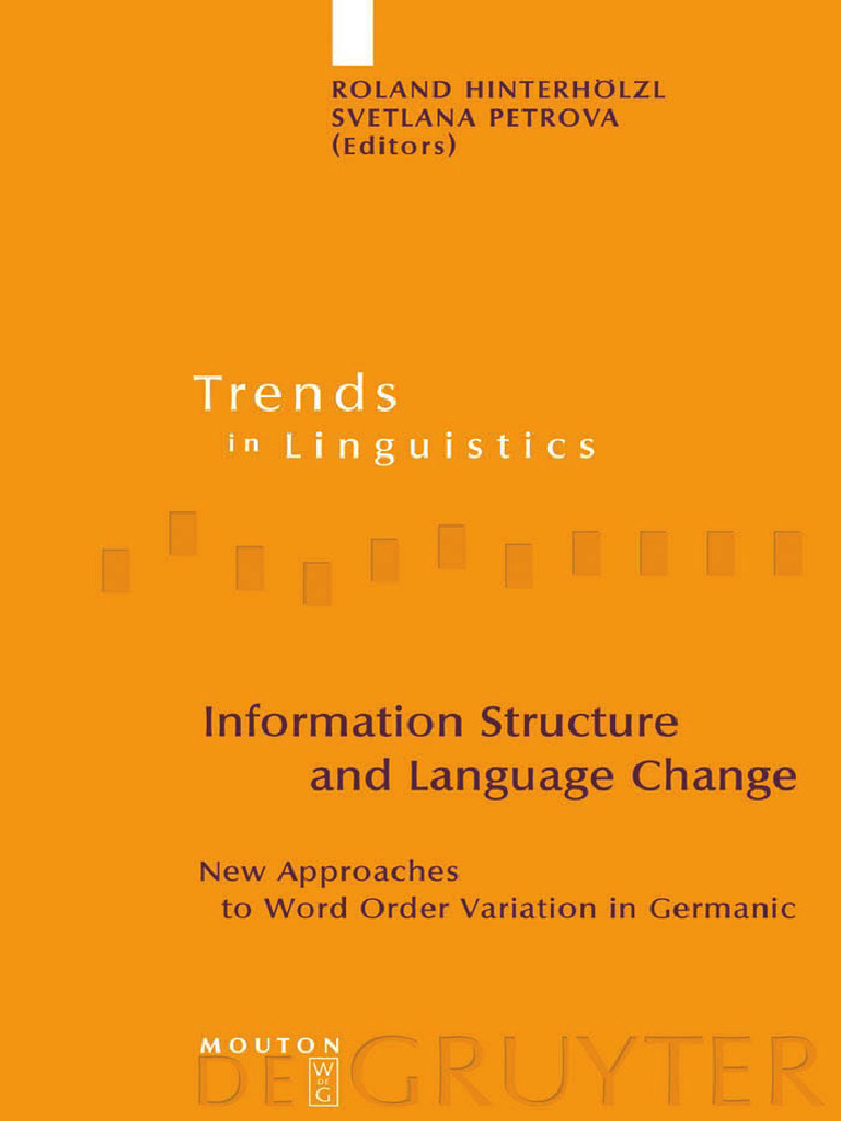 (Trends in Linguistics. Studies and Monographs) Roland HinterhÃ¶Lzl ...