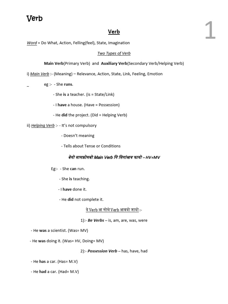 Verb 2 | PDF | Verb | Subject (Grammar)