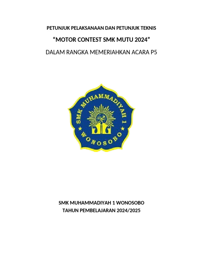 Petunjuk Pelaksanaan Dan Petunjuk Teknis | PDF