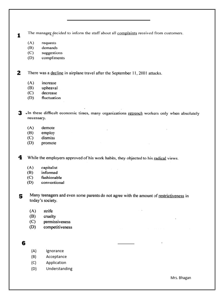 Antonyms Worksheet for Students | PDF | Young Adult