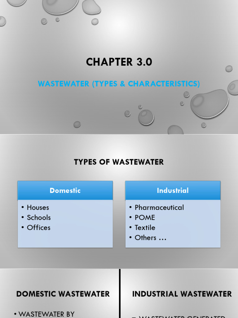 CH 3 Wastewater Types Characteristics | PDF | Chemistry | Chemical ...