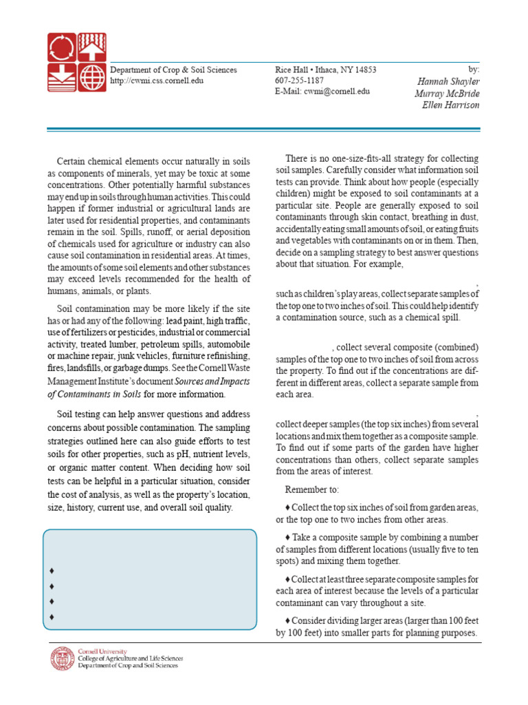 Guide To Soil Testing and Interpreting Results | PDF | Soil | United ...