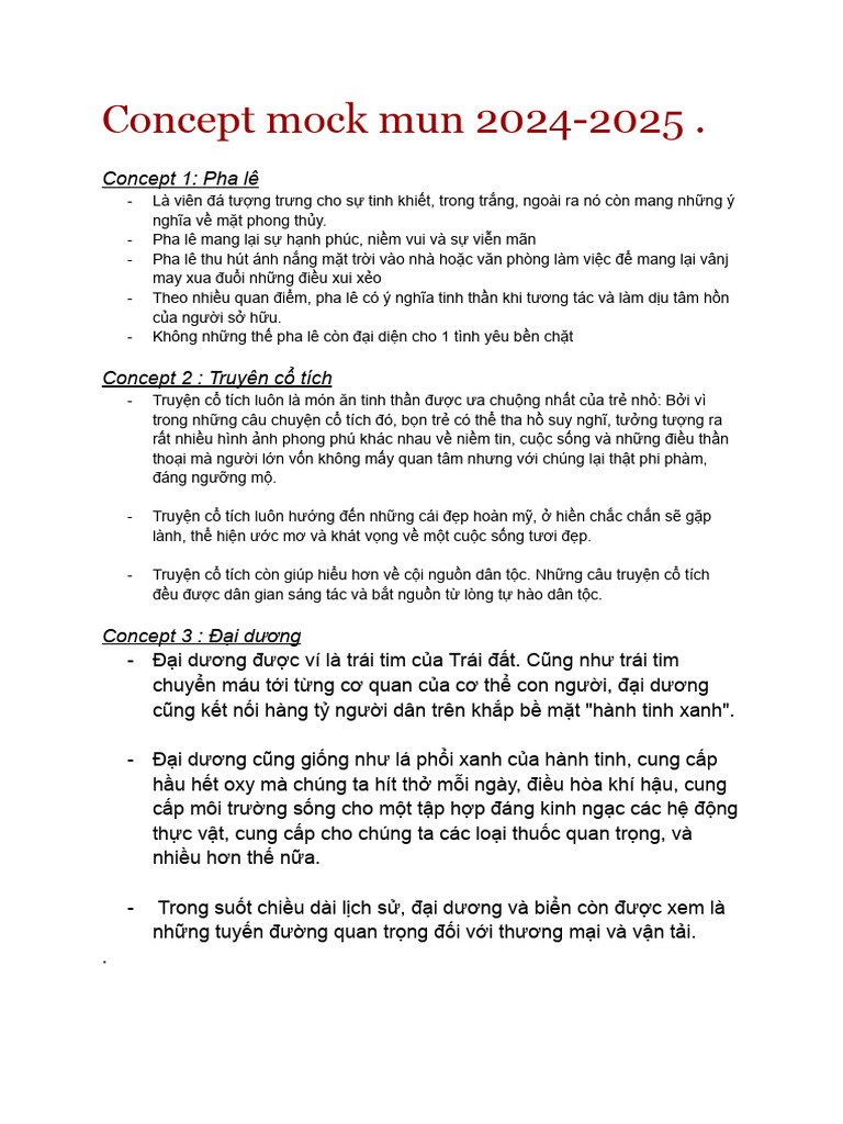 Concept Mock Mun 2024 2025 | PDF