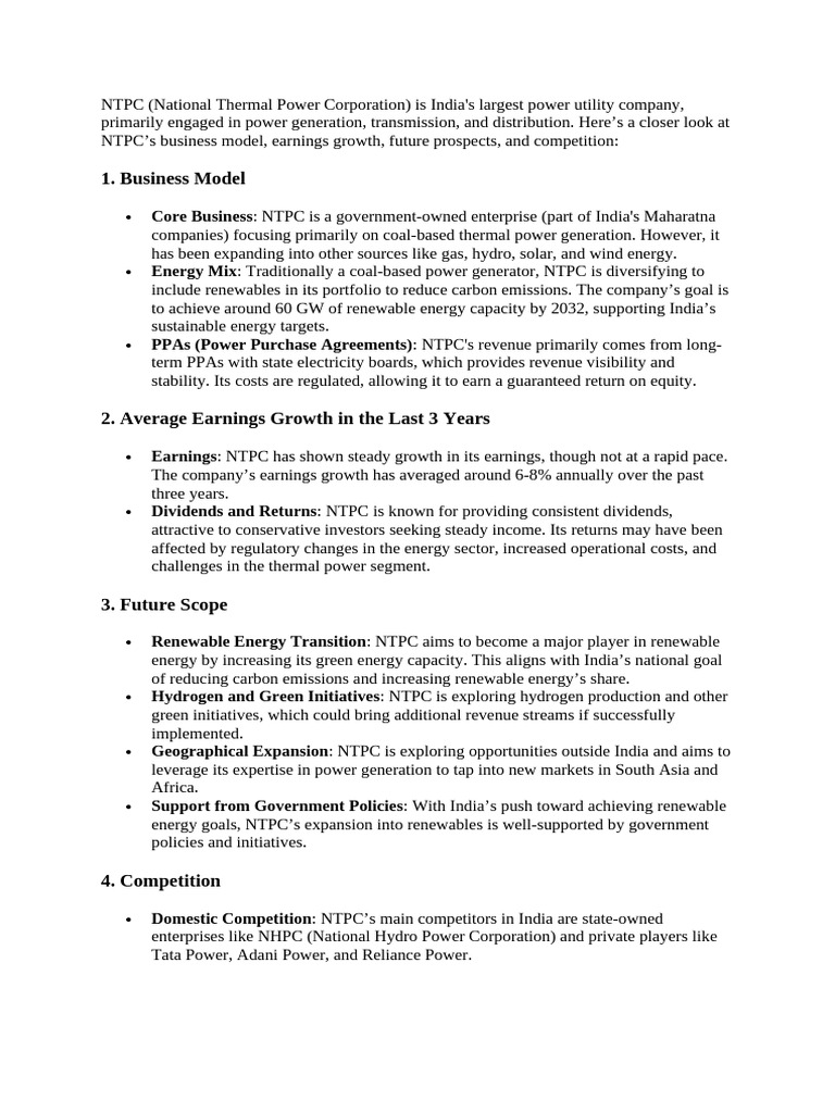 NTPC | PDF | Renewable Energy | Sustainable Energy