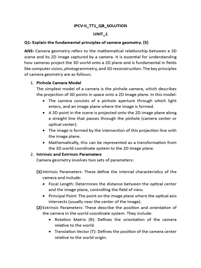 IPCV-II_TT1_QB_SOLUTION | PDF | Mathematics | Classical Geometry