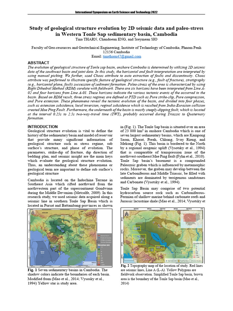 136 - Study of Geological Structure Evolution Insights From 2D Seismic ...