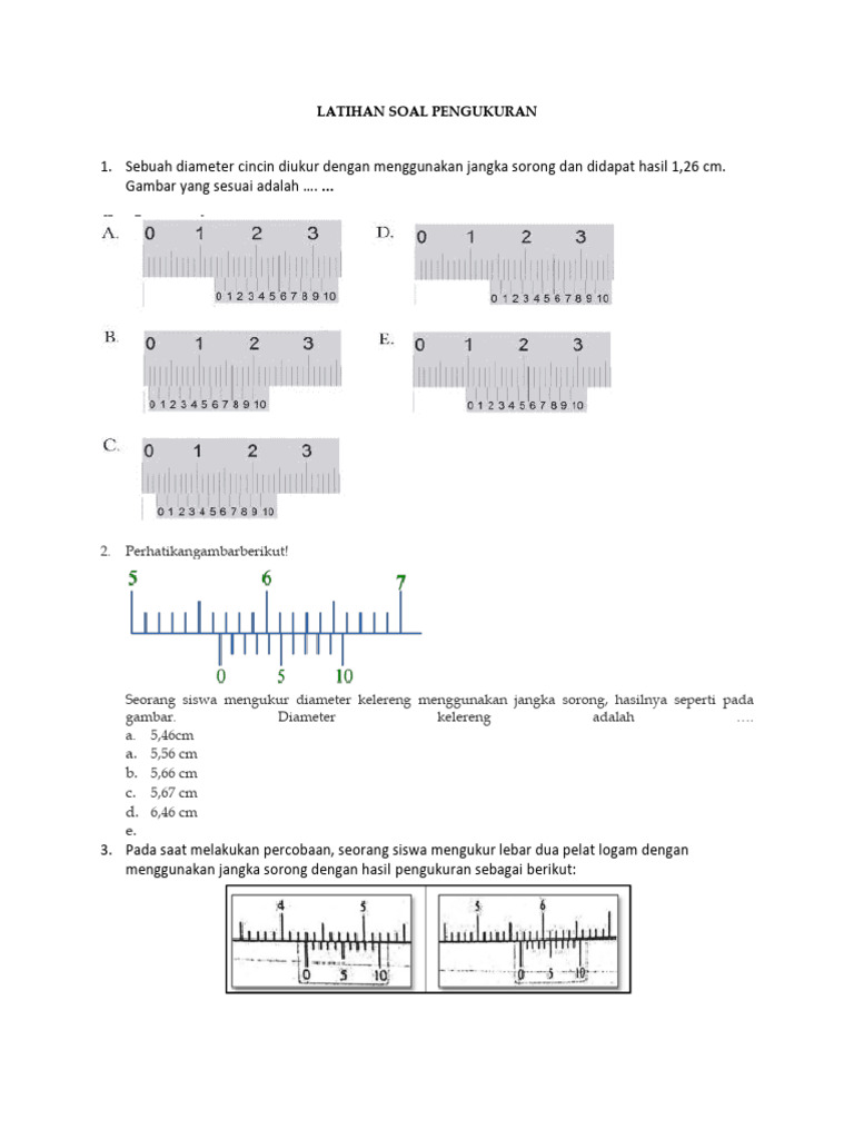 Latihan Soal Pengukuran | PDF