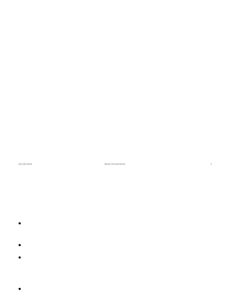 L02 Body Movements | PDF | Anatomical Terms Of Motion | Joints