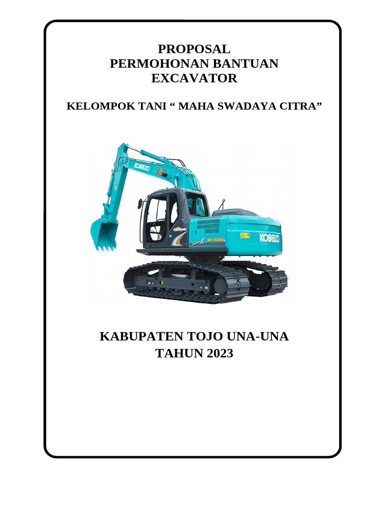 Proposal Excavator Pertanian Desa Borneang | PDF