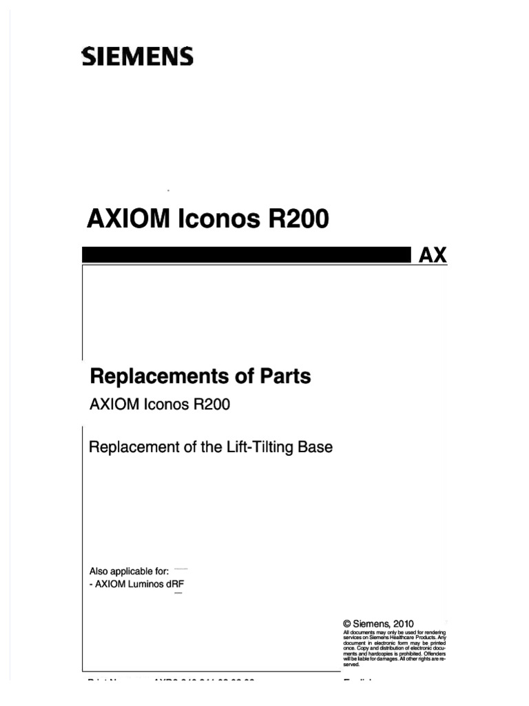 Axiom Iconos R200 Replacement Lift Tilting Base CSTD | PDF | Screw ...