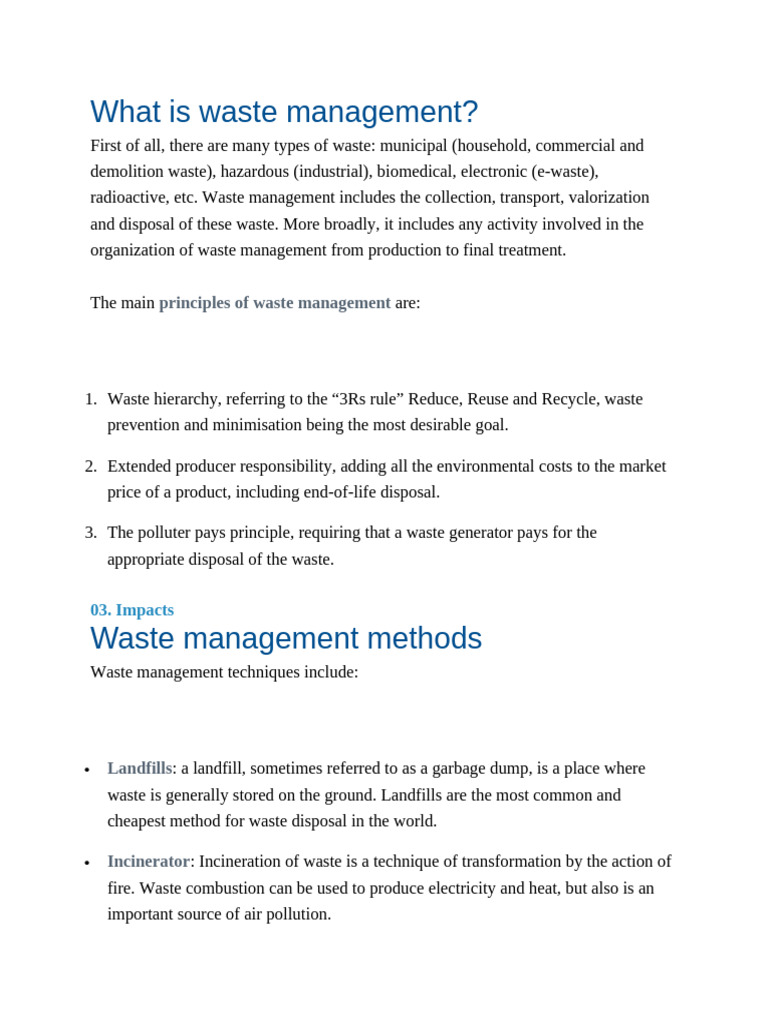What Is Waste Management | PDF | Waste Management | Waste